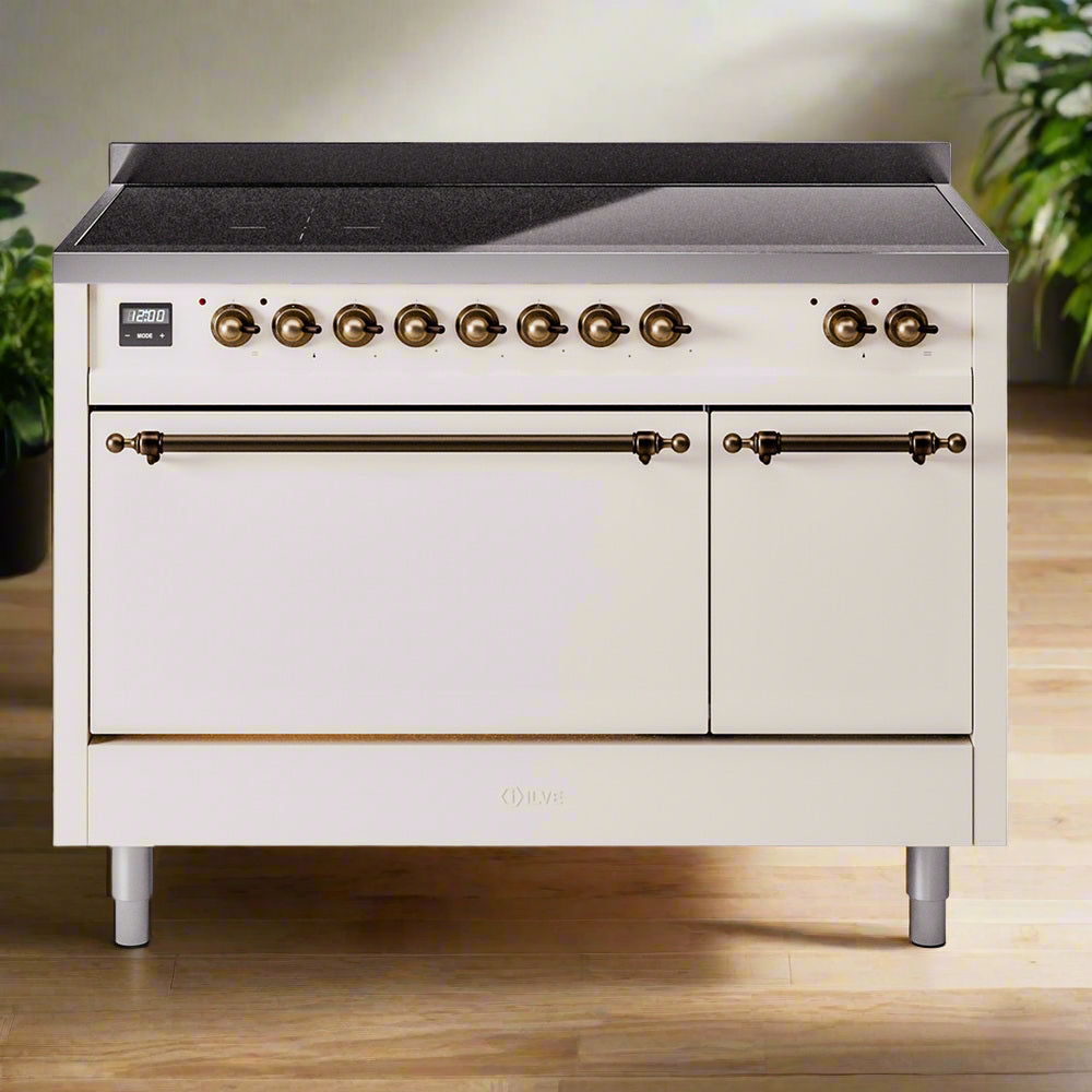 ILVE Nostalgie II 48" Electric Range with 6 Induction Elements Solid D