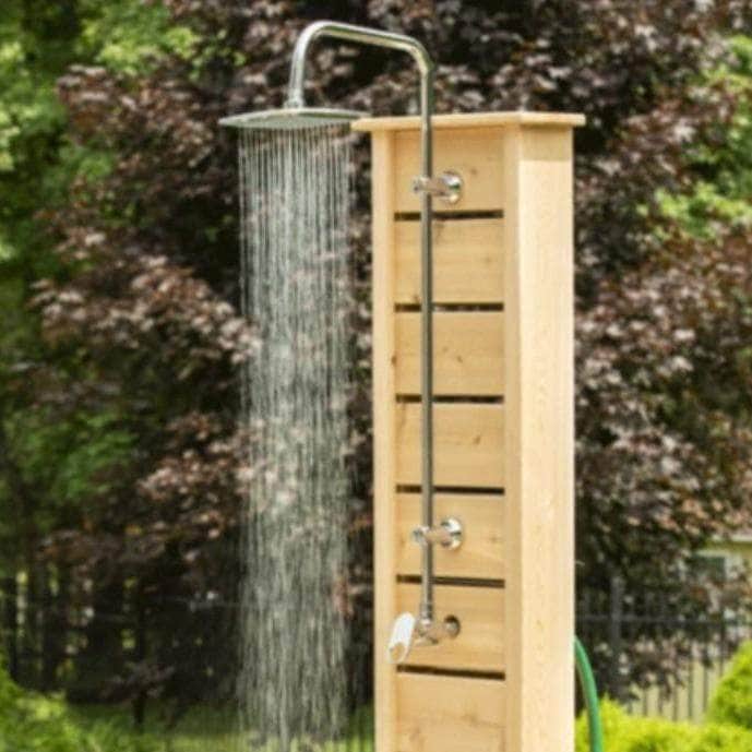 Dundalk Premium White Cedar Outdoor Sierra Pillar Shower CTC105 ...