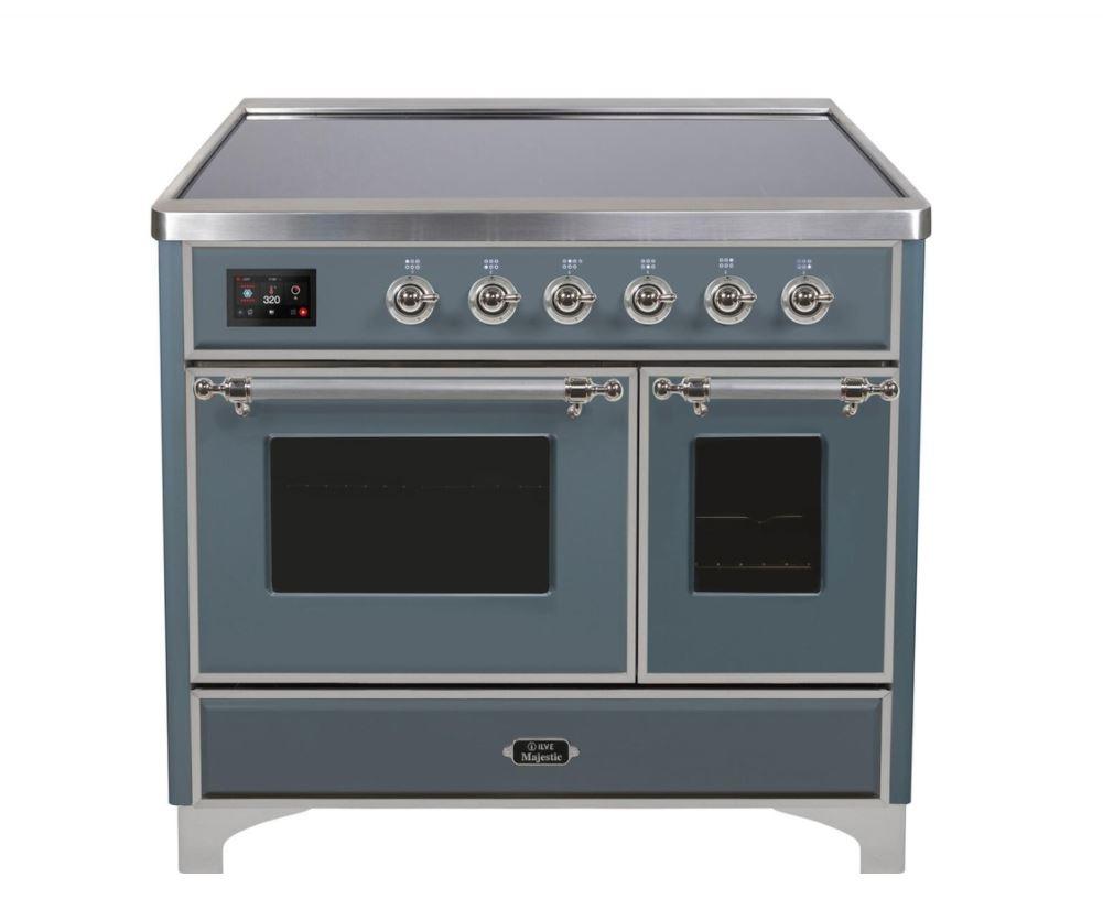 ILVE 40 Inch Majestic II Series Freestanding Electric Double Oven Rang ...