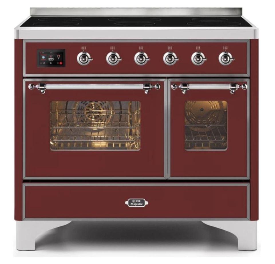 ILVE 40 Inch Majestic II Series Freestanding Electric Double Oven Rang ...