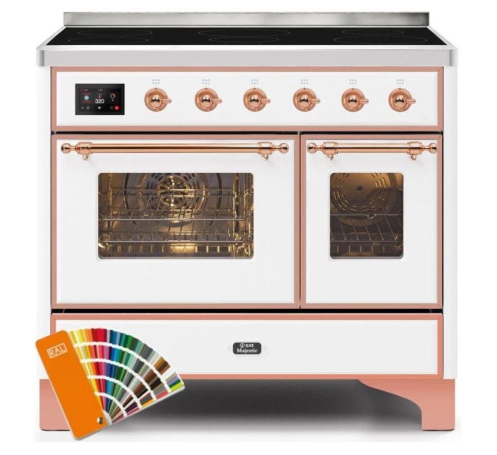 ILVE 40 Inch Majestic II Series Freestanding Electric Double Oven Rang ...